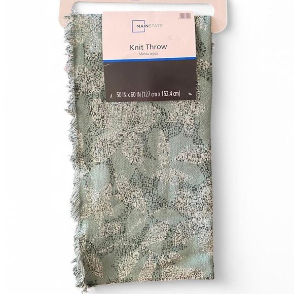 Mainstays | Bedding | Mainstays Green Knit Throw Blanket 5x60 New In ...